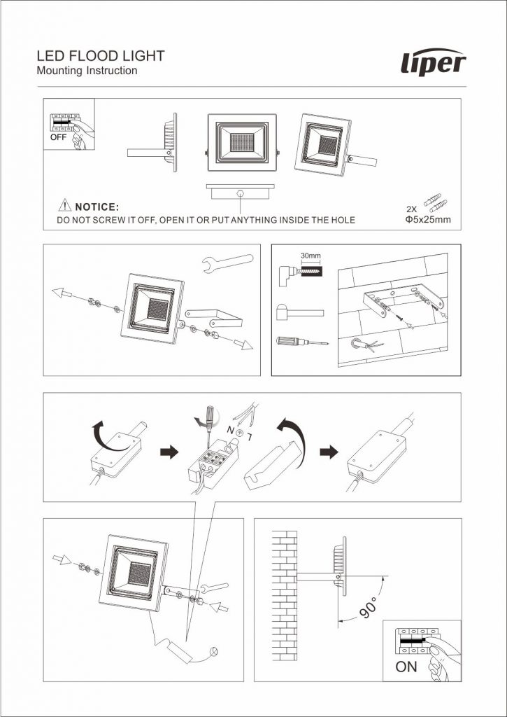 Đèn pha led 10W / 20W / 30W / 50W / 100W / 150W / 200W / 400W Liper